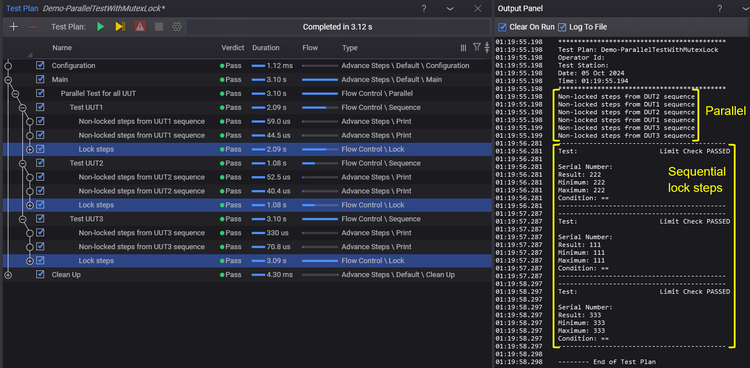 Parallel functional tests using PTEM