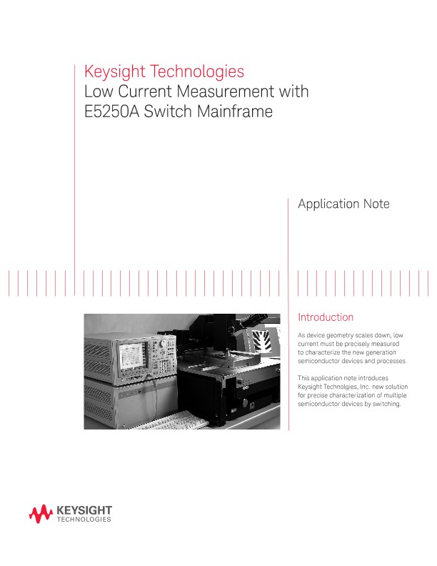Low Current Measurement with E5250A Switch Mainframe PDF Asset Page ...