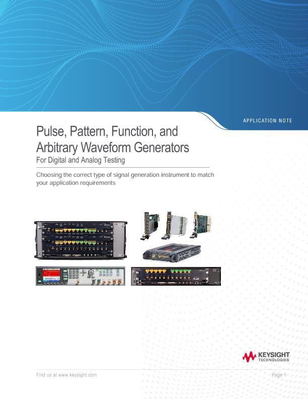 Pulse, Pattern, Function, and Arbitrary Waveform Generators PDF Asset ...