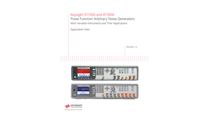 81160A Pulse Function Arbitrary Noise Generator | Keysight