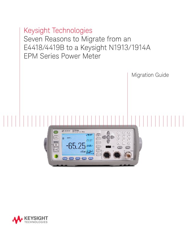 Why Migrate from Power Meter E4418/4419B to N1913/1914A PDF Asset Page ...
