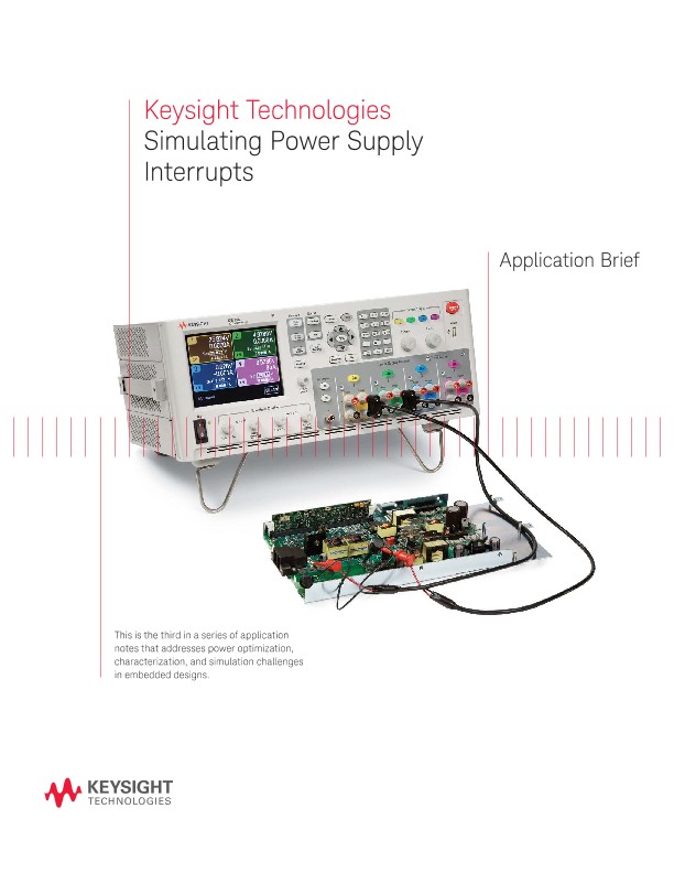 Power Supply Interrupt Simulation Toolbox PDF Asset Page | Keysight
