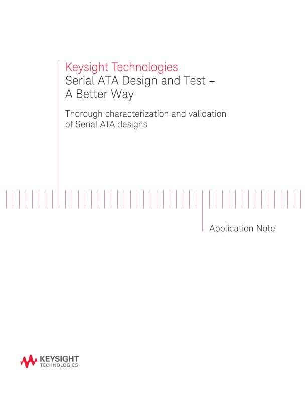 Serial ATA Design and Test PDF Asset Page | Keysight