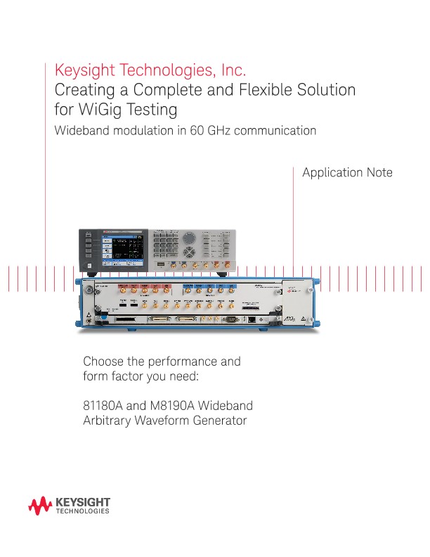 Complete Wireless Gigabit (WiGig) Test Solution PDF Asset Page | Keysight