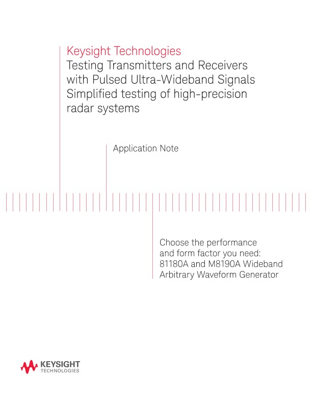 Radar Transmitter and Receiver Test with Ultra-Wideband Pulsed Signals ...