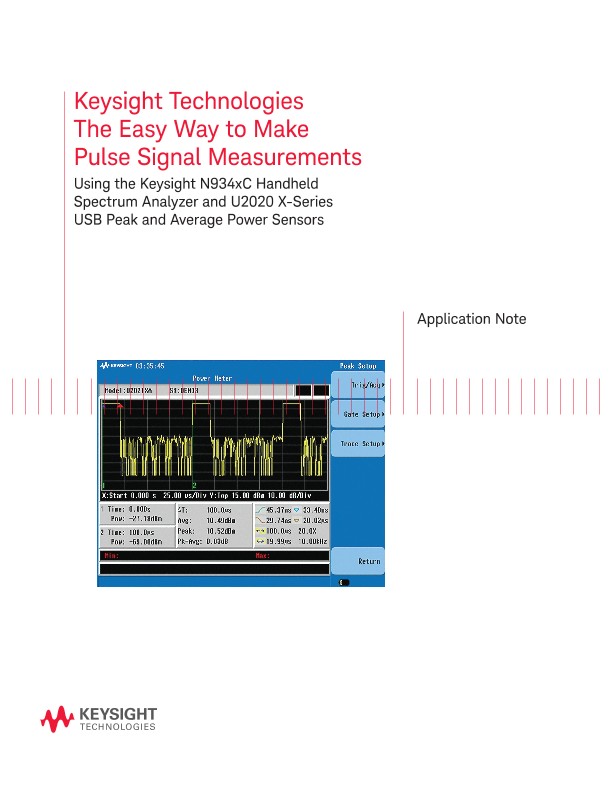Pulse Signal Measurements the Easy Way PDF Asset Page | Keysight