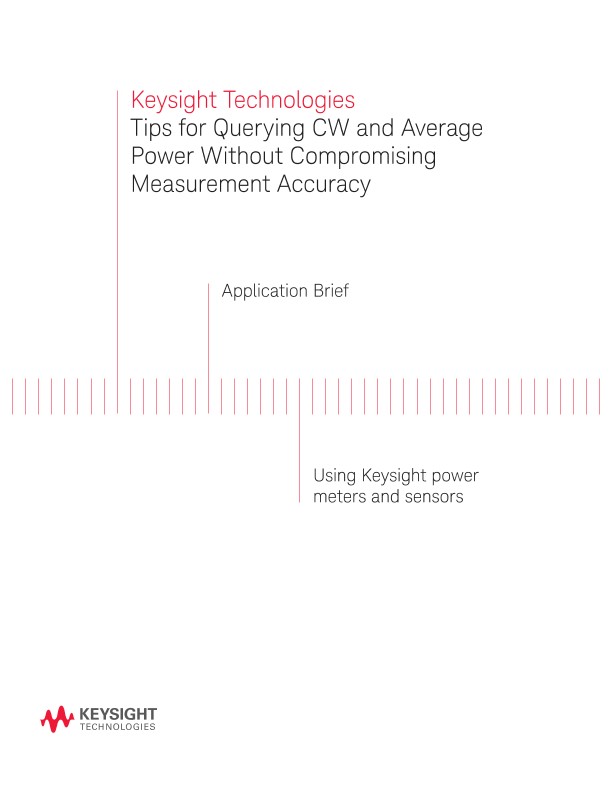 Tips for Querying CW and Average Power PDF Asset Page | Keysight