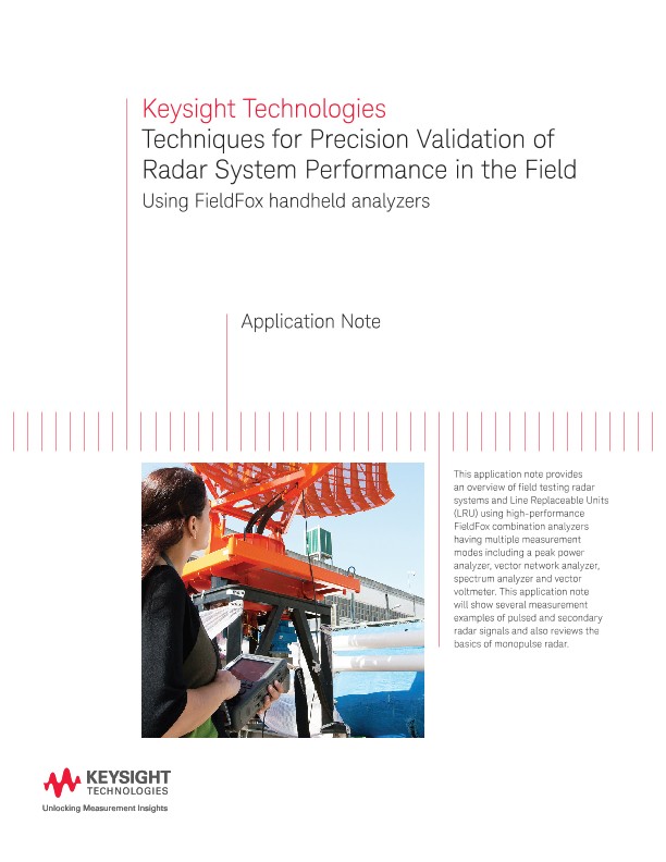 Validation of Radar System Performance in the Field PDF Asset Page ...