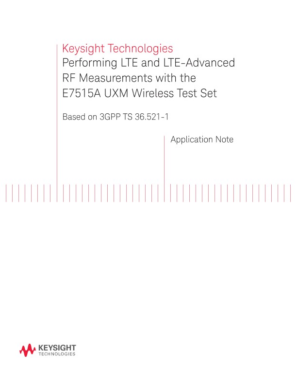 LTE / LTE-Advanced RF Measurements with the UXM Wireless Test Set PDF ...