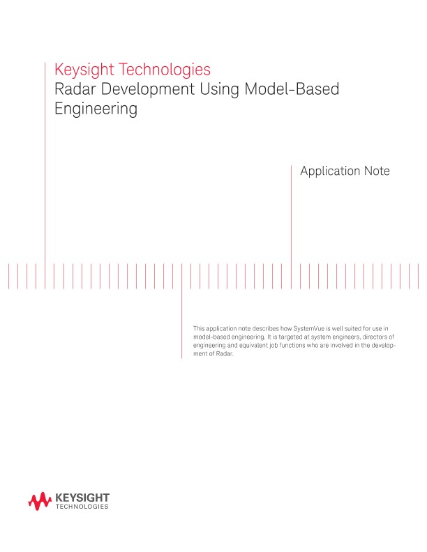 Radar Development Using Model-Based Engineering PDF Asset Page | Keysight