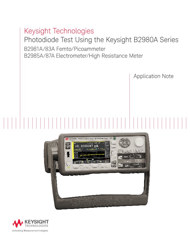 Photodiode Test Using the Keysight B2980A Series PDF Asset Page | Keysight