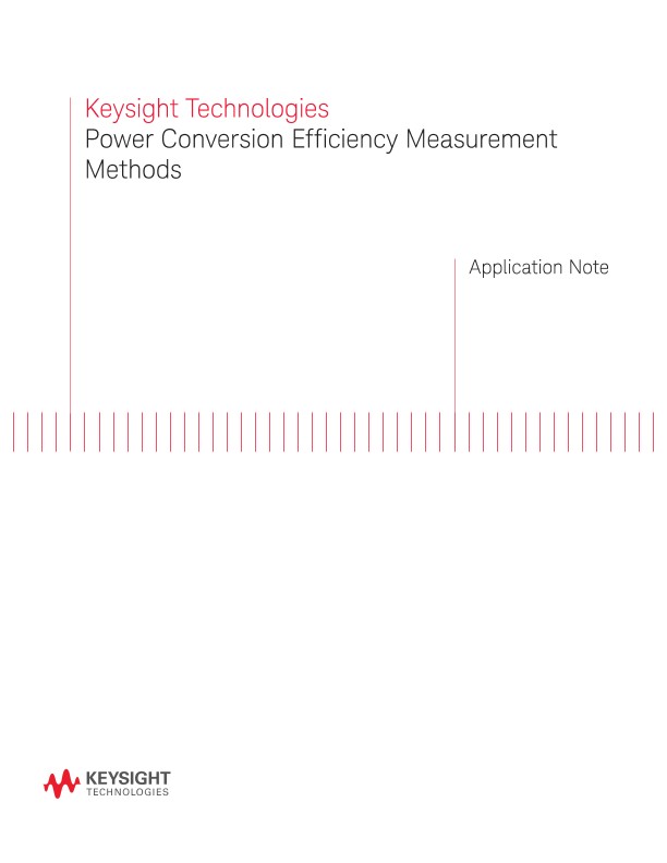 Power Conversion Efficiency Measurement Methods PDF Asset Page | Keysight