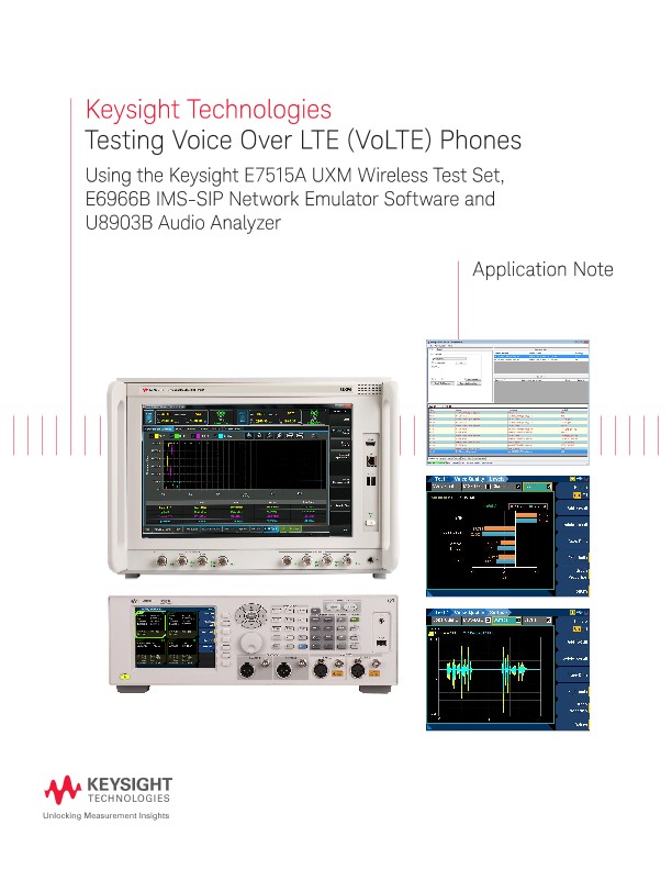 Testing Voice Over LTE (VoLTE) Phones PDF Asset Page | Keysight