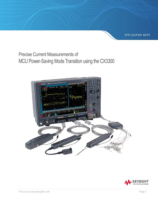 Current Measurements of MCU Low-Power Mode Transition with CX3300 PDF ...