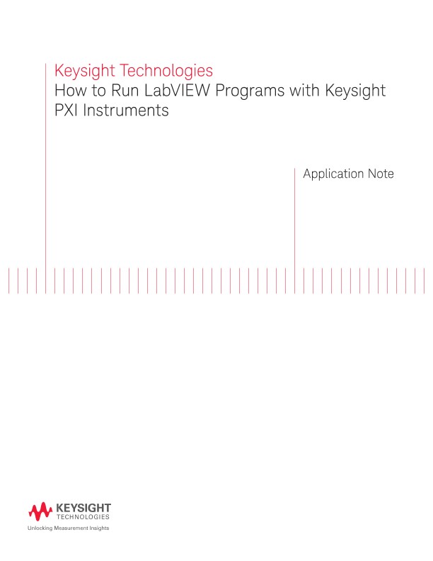 How to Run LabVIEW Programs with Keysight PXI Instruments PDF Asset ...