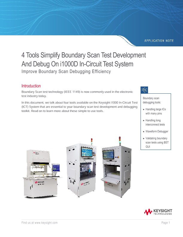 Simplify Boundary Scan Test Development and Debug PDF Asset Page | Keysight