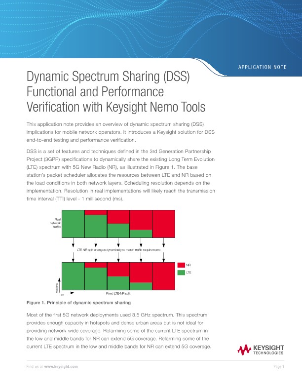 Dynamic Spectrum Sharing (DSS) Functional and Performance Verification ...