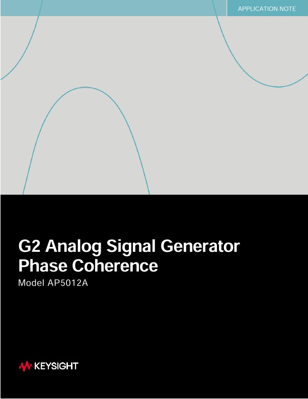 G2 Analog Signal Generator Phase Coherence PDF Asset Page | Keysight