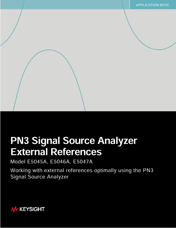 PN3 Signal Source Analyzer External References PDF Asset Page | Keysight