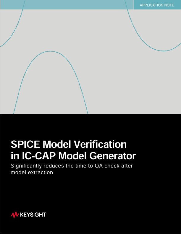 SPICE Model Verification in IC-CAP Model Generator PDF Asset Page ...
