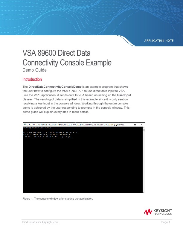 VSA 89600 Direct Data Connectivity Console Example PDF Asset Page ...