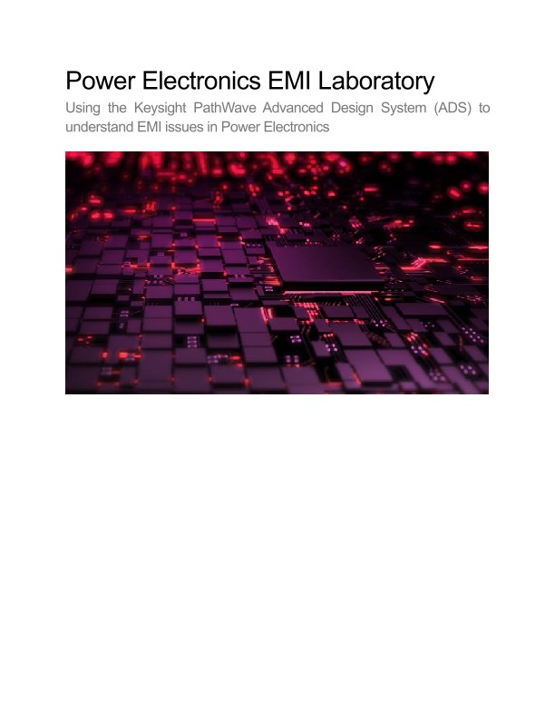 Power Electronics EMI Laboratory PDF Asset Page | Keysight