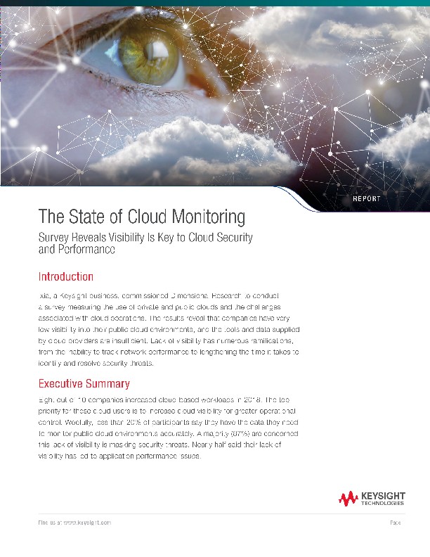The State of Cloud Monitoring PDF Asset Page | Keysight