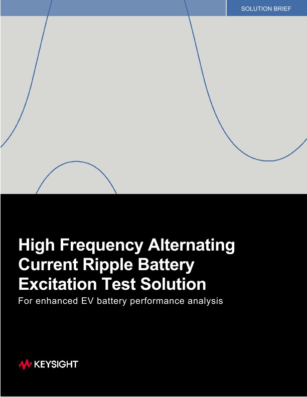 High Frequency Alternating Current Ripple Battery Excitation Test ...