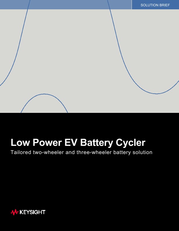 Low Power EV Battery Cycler PDF Asset Page | Keysight
