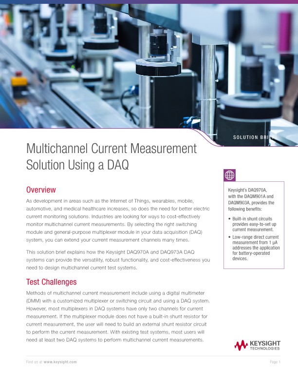 Multichannel Current Measurement Solution Using a DAQ PDF Asset Page ...