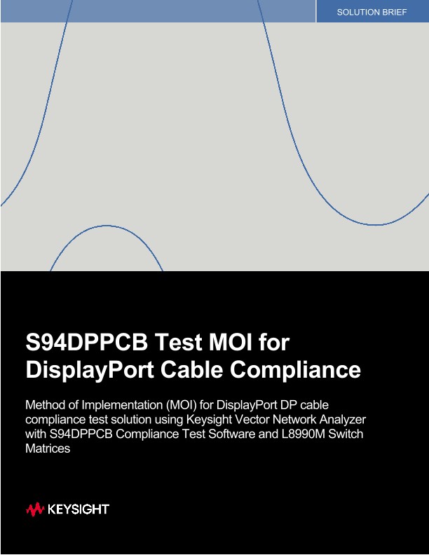S94DPPCB Test MOI for DisplayPort Cable Compliance PDF Asset Page ...
