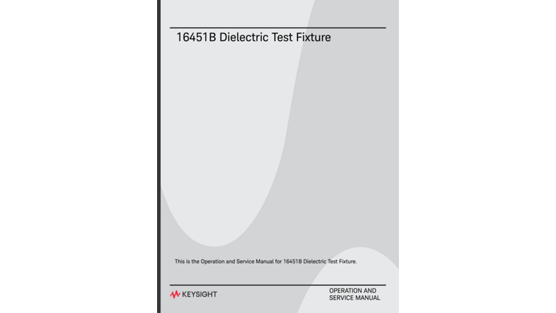16451B Dielectric Test Fixture | Keysight