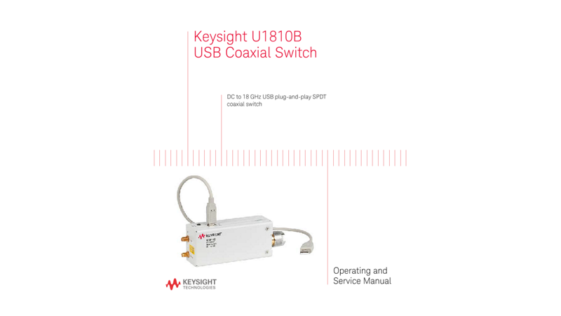 U1810B USB Coaxial Switch, DC to 18 GHz, SPDT | Keysight