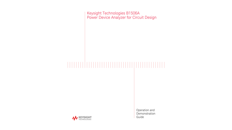 B1506A 回路デザイン用パワー・デバイス・アナライザ／カーブトレーサー
