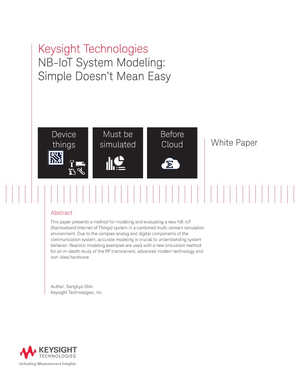 NB-IoT System Modeling PDF Asset Page | Keysight