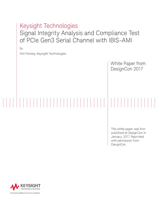 Signal Integrity Analysis and Compliance Test PDF Asset Page | Keysight
