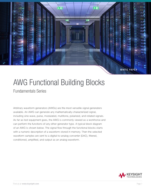 AWG Functional Building Blocks PDF Asset Page | Keysight