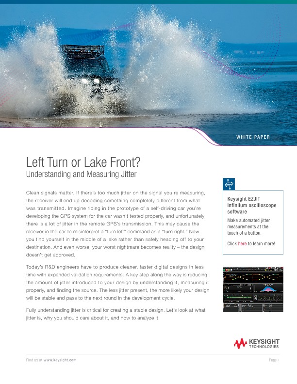 Understanding Jitter Measurements PDF Asset Page | Keysight