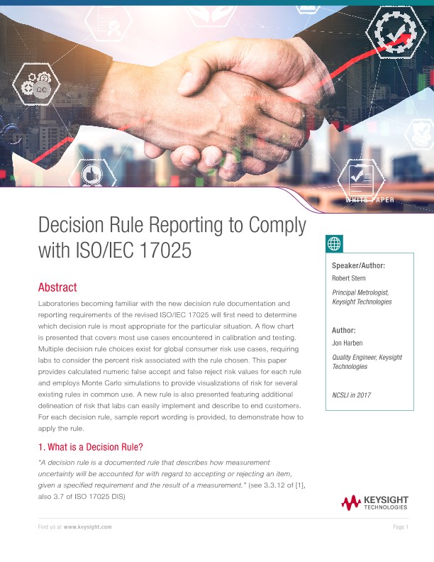 Decision Rule Reporting to Comply with ISO/IEC 17025 PDF Asset Page ...
