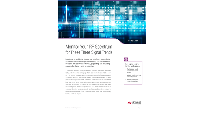 Spectrum Monitoring and Signal Analysis | Keysight