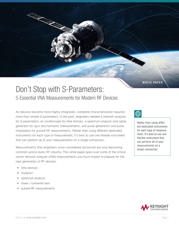 Don’t Stop with S-Parameters: 5 Essential VNA Measurements for Modern ...