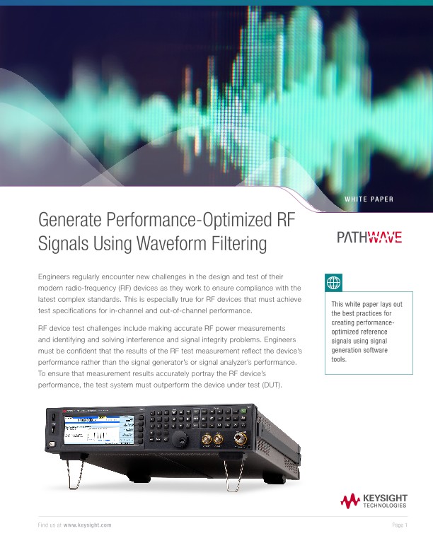 Generate Performance-Optimized RF Signals Using Waveform Filtering PDF ...