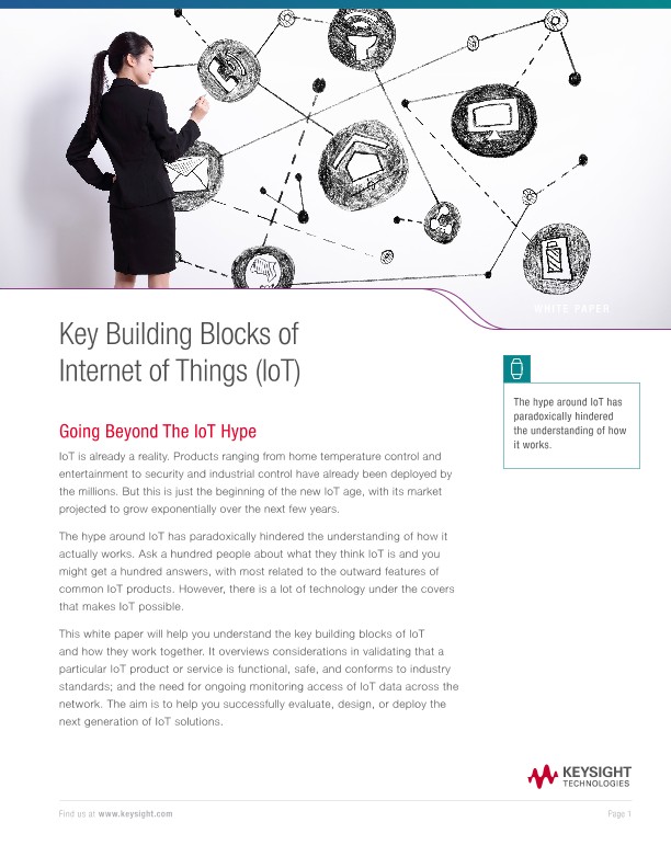 Key Building Blocks for Internet of Things (IoT) PDF Asset Page | Keysight