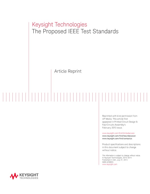 The Proposed IEEE Test Standards PDF Asset Page | Keysight