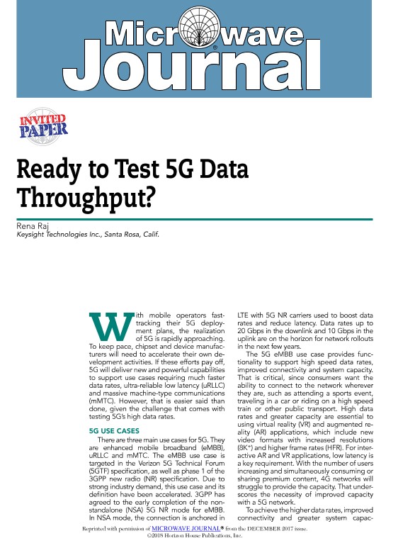Ready to Test 5G Data Throughput? PDF Asset Page | Keysight
