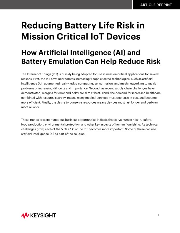 Reducing Battery Life Risk in Mission Critical IoT Devices PDF Asset ...