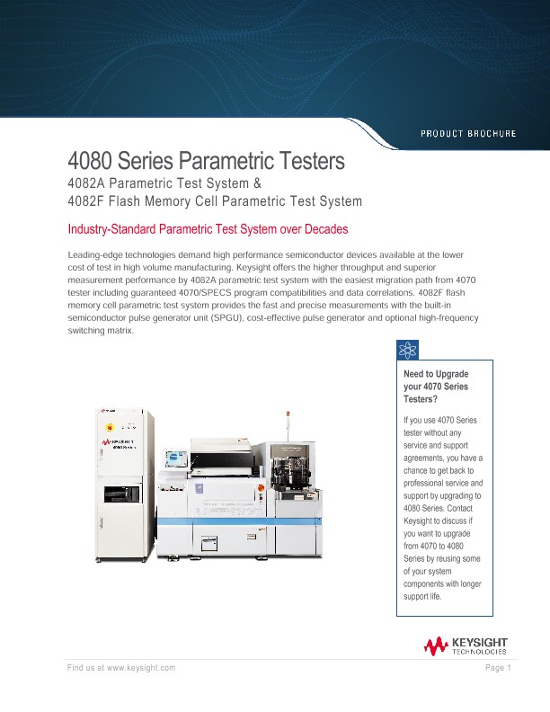 4080 Series Parametric Testers PDF Asset Page | Keysight