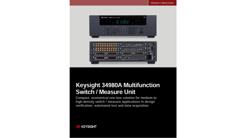 34980A Multifunction Switch / Measure Unit, Modules | Keysight