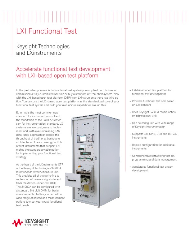 LXI Functional Test PDF Asset Page | Keysight