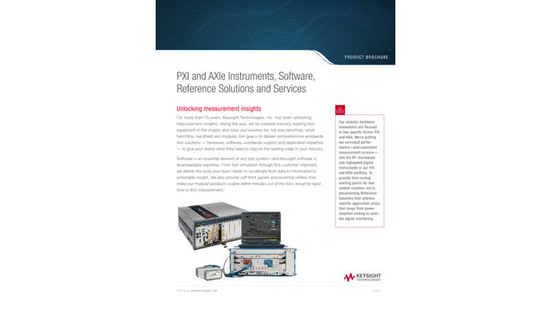 PXI 제품 - 모듈형 계측기 | 키사이트 Keysight